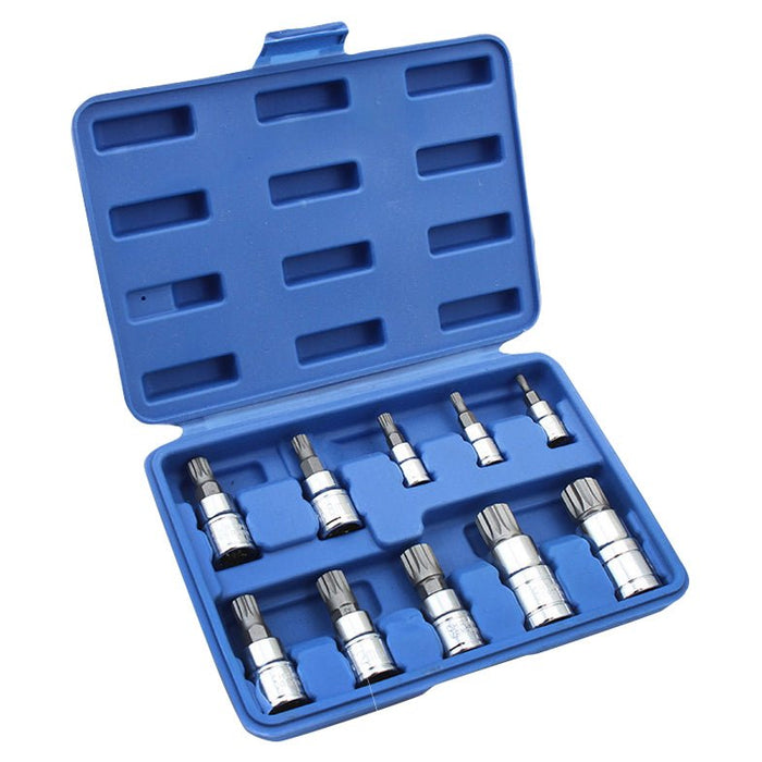 10 Pc XZN Triple Square Spline Socket Bit Set — ToolPlanet