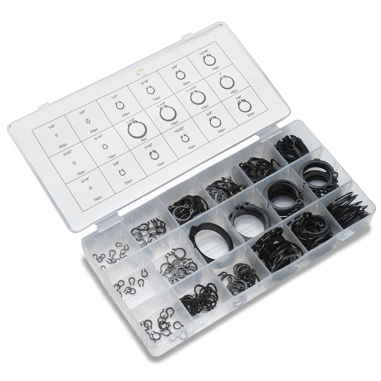 300 Piece External Snap Retaining Ring Assortment Set - ToolPlanet