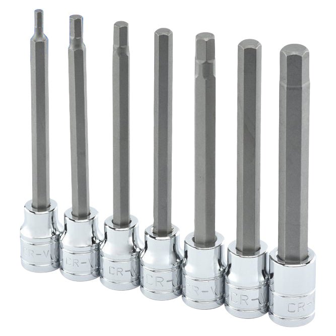 7 pc 3-8 Extra Long Socket Hex Bit Set — ToolPlanet